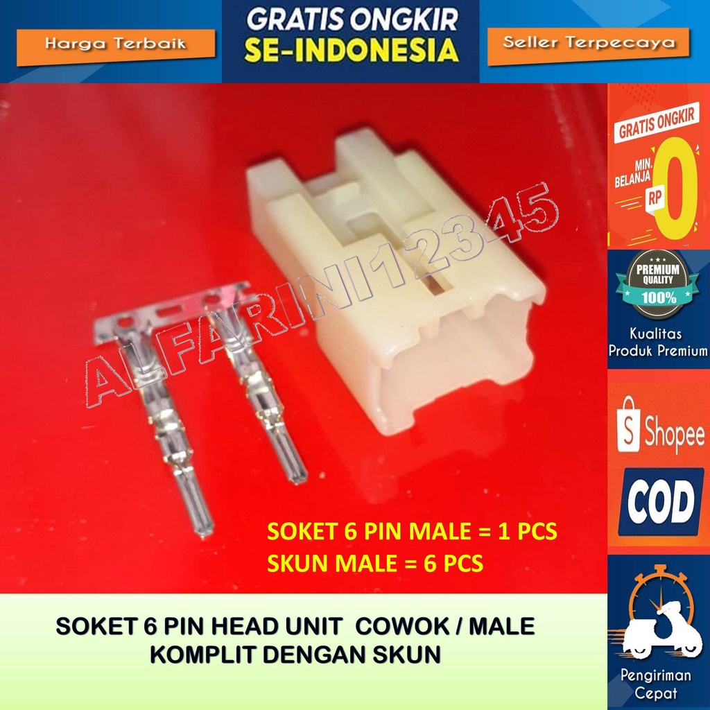 Toyota Daihatsu 6 pin Male car audio connector socket - OEM 6 pin ...