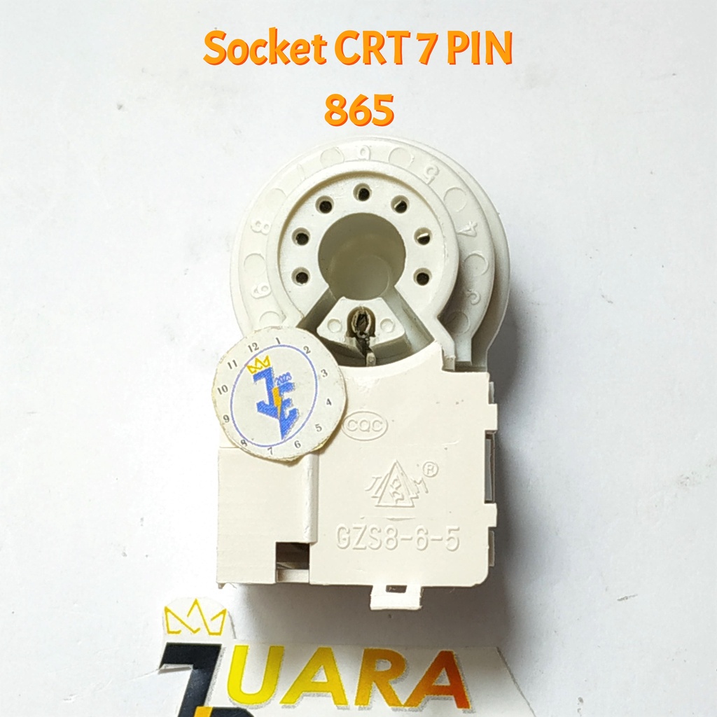 Socket CRT 7 PIN 865 | Socket CRT Tube Small Neck 7 Straight Legs 865 ...