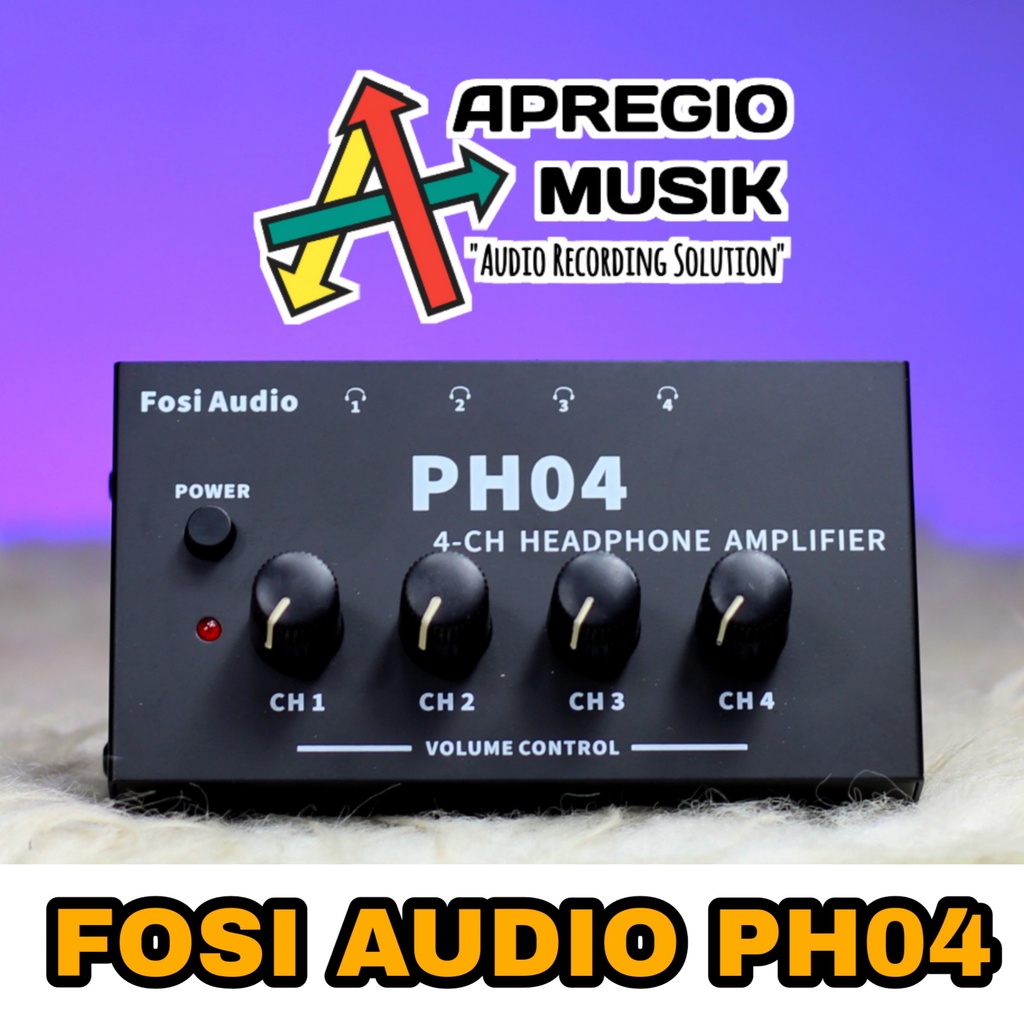 Fosi Audio PH04 PH04 4 channel input Headphone Amplifier aux 3.5 mm ...