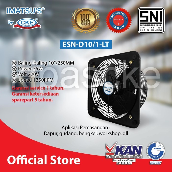 10 Inch Exhaust Fan Votre ESN-D10/1-LT 220V Fan Home Toilet Exos Home ...
