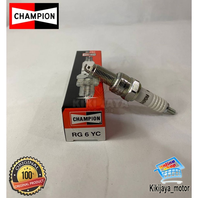 Original CHAMPION SPARK PLUG RG6YC VARIO BEAT SUPRA KARISMA | Shopee ...
