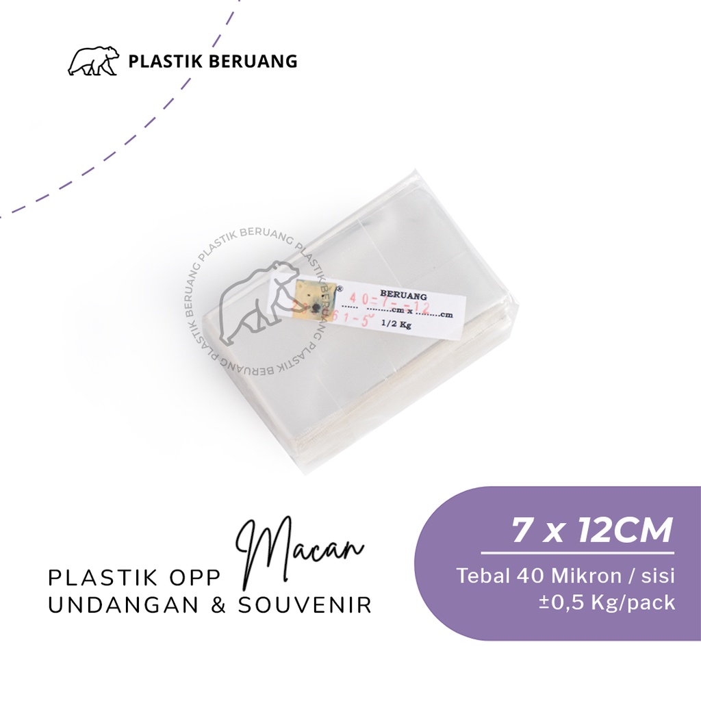 Opp Plastic Tiger 7x12 Thick 40 Micron Without Adhesive Plastic ...