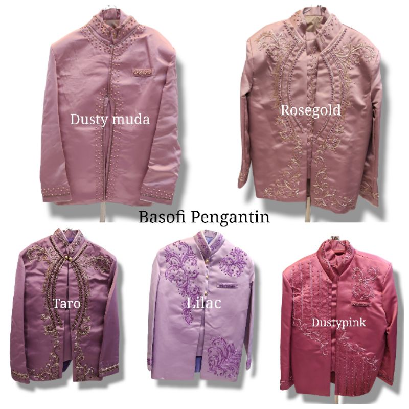 Javanese Bridal Beskap/Basofi Sequin Taro/Rosegold/Lilac/Nude/Moca ...