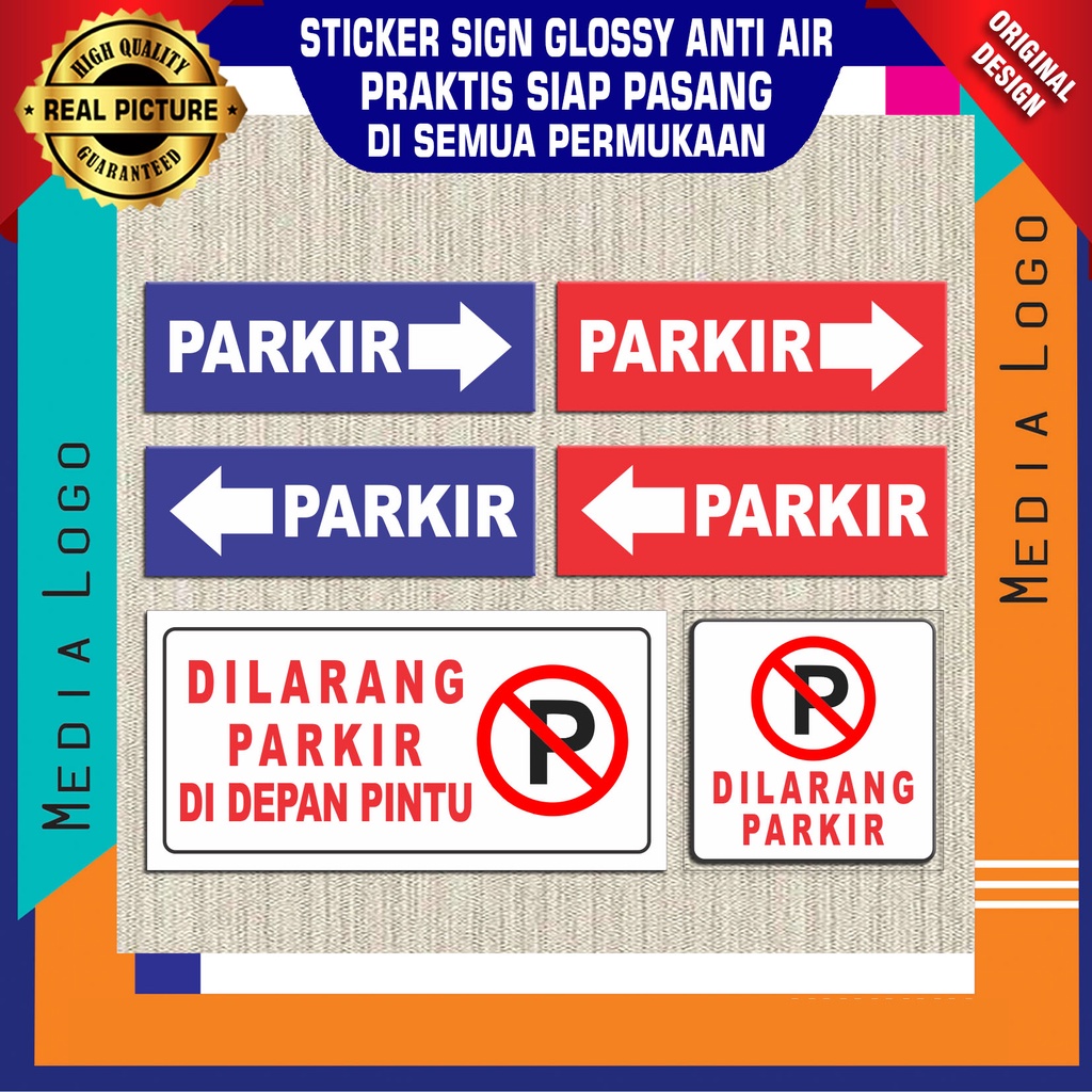 Parking SIGN STICKER-Waterproof VINYL Material (LAMINATING GLOSSY ...