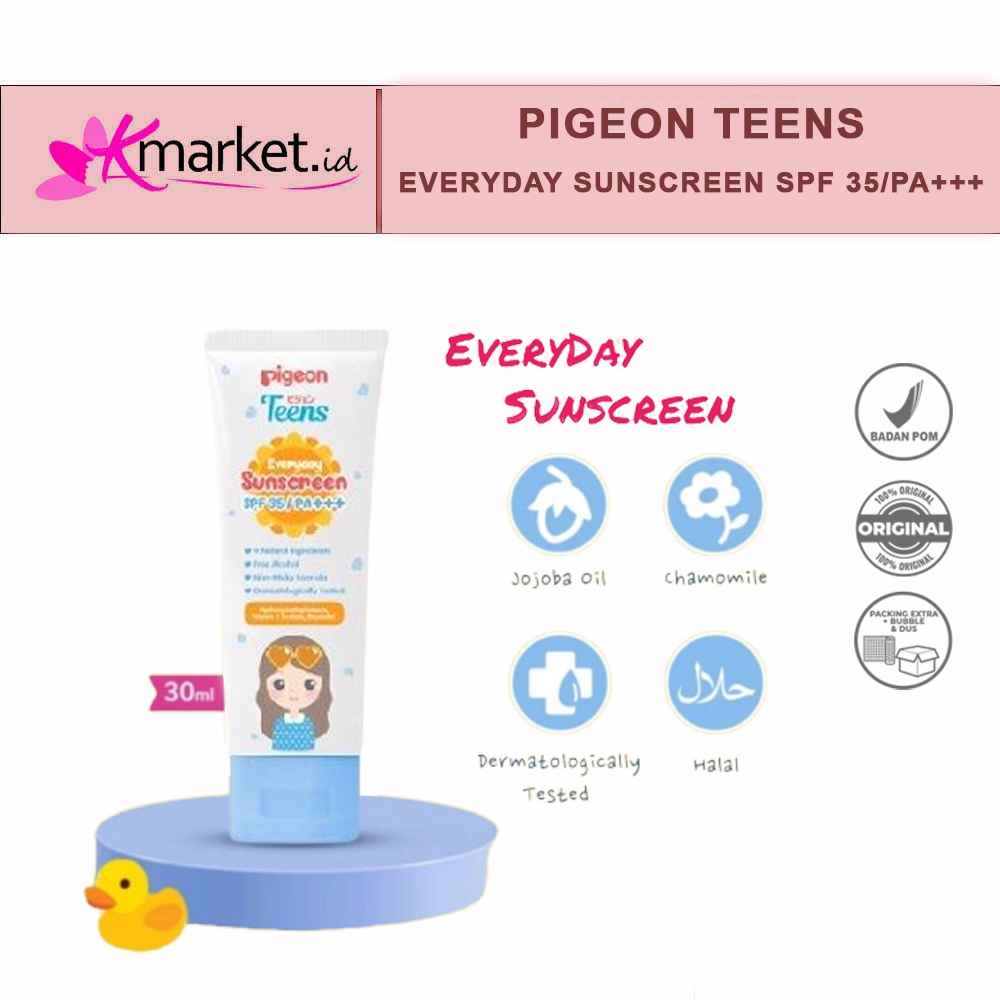 Pigeon TEENS EVERYDAY SUNSCREEN SPF 35/PA+++ 30ML | 60ml | Shopee Malaysia
