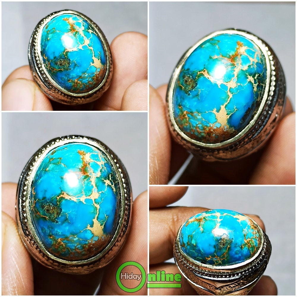 Nevada VARISCITE NATURAL Turquoise Agate Ring | Shopee Malaysia