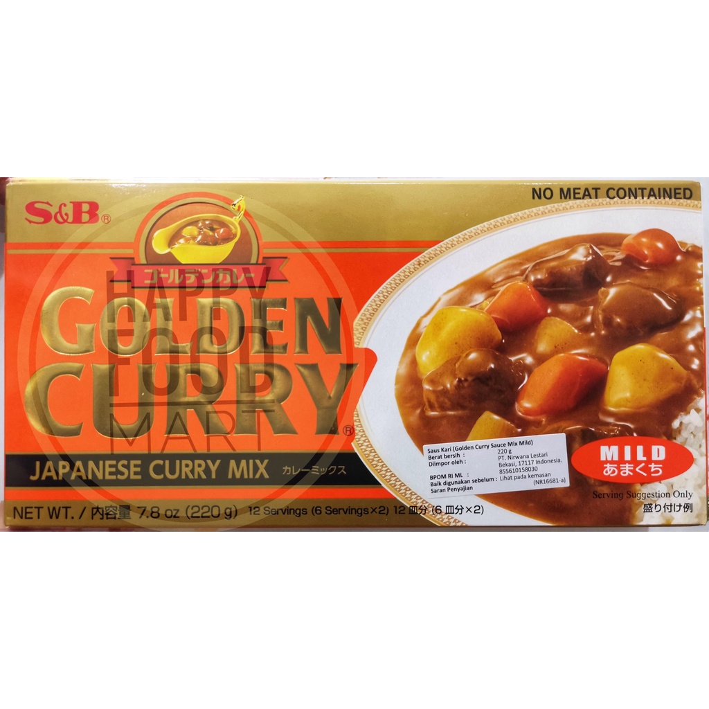 S&B GOLDEN CURRY 220 GRAM HALAL JAPANESE CURRY/ IMPORTED KARE BLOCK ...