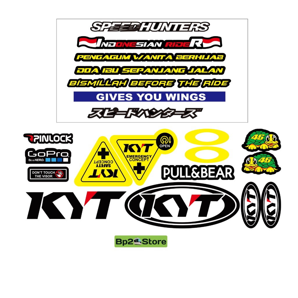 Kyt Helmet Sticker Package/KYT Helmet Sticker Set | Shopee Malaysia