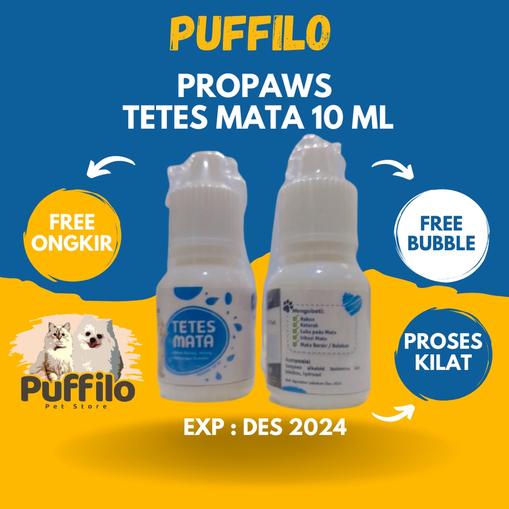 MATA Propaws Eye Drops 10ml - For Dogs, Cats, Rabbits And Hamsters ...
