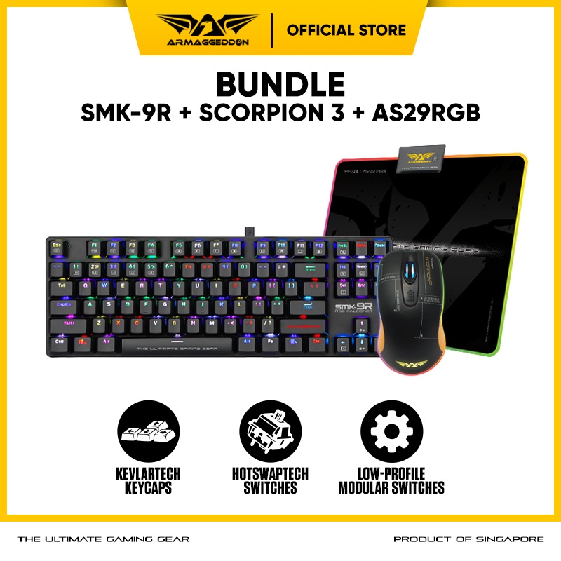 Armaggeddon TKL SMK 9R RGB Low Profile Mechanical Keyboard Oeet Switch ...