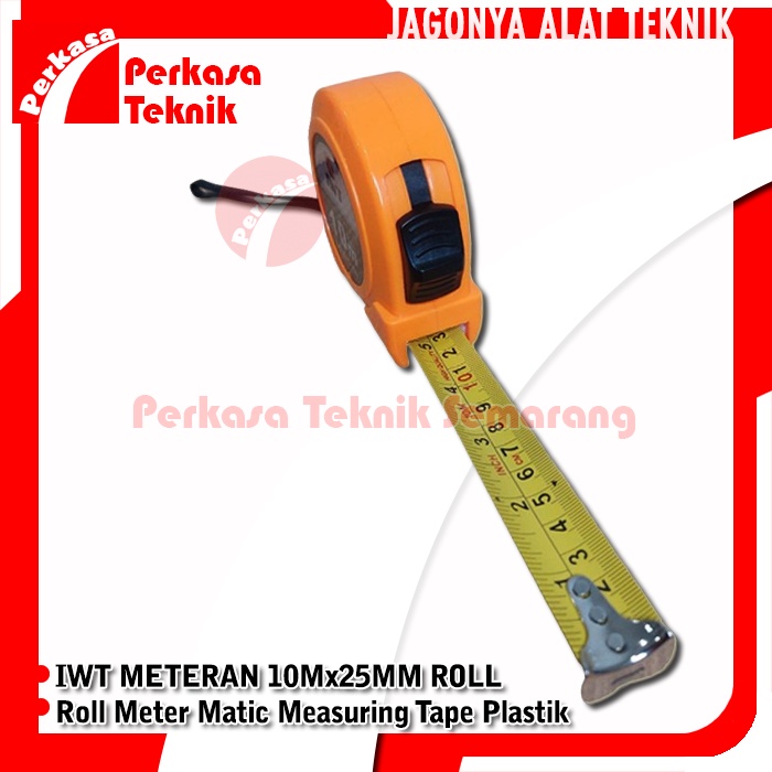 IWT Meter 10Mx25MM Roll Meter Matic Measuring Tape Plastic 10 Meters ...