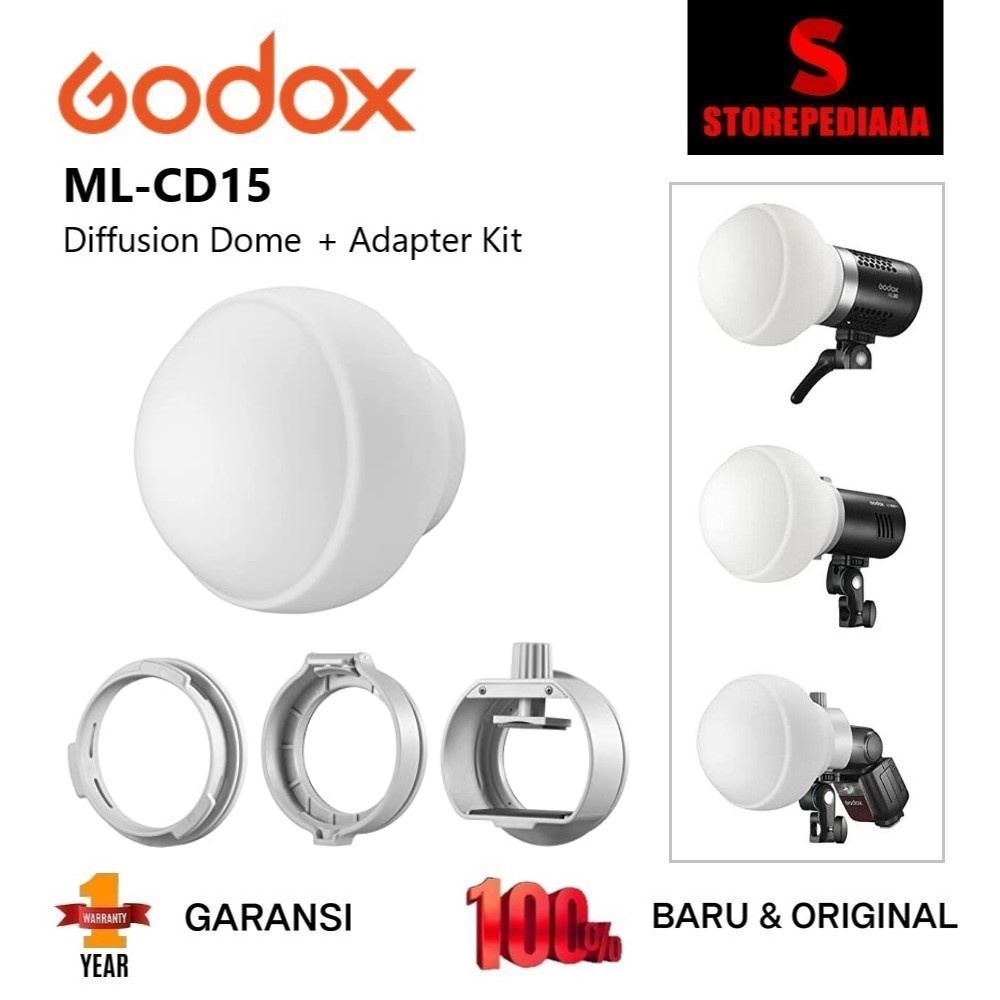 Godox ML-CD15 Difference Dome Diffuser for Flash and LED Light | Shopee ...
