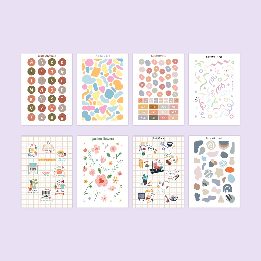 Sticker Sheet Alphabet Capital Letters Lowercase Letters Numbers ...