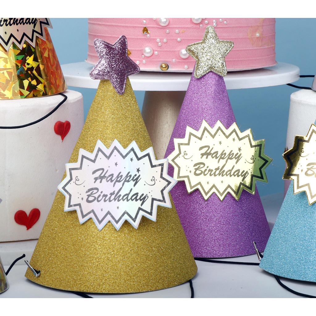 Bday Hats, Hats, Birthday Hats, Happy Birthday Hats, Silver Hats, Gold ...