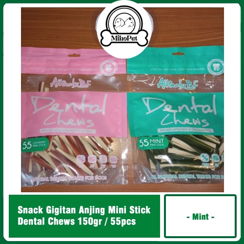Mini Stick Dental Chews Dog Bite Snack 150gr/55pcs - Mint | Shopee Malaysia