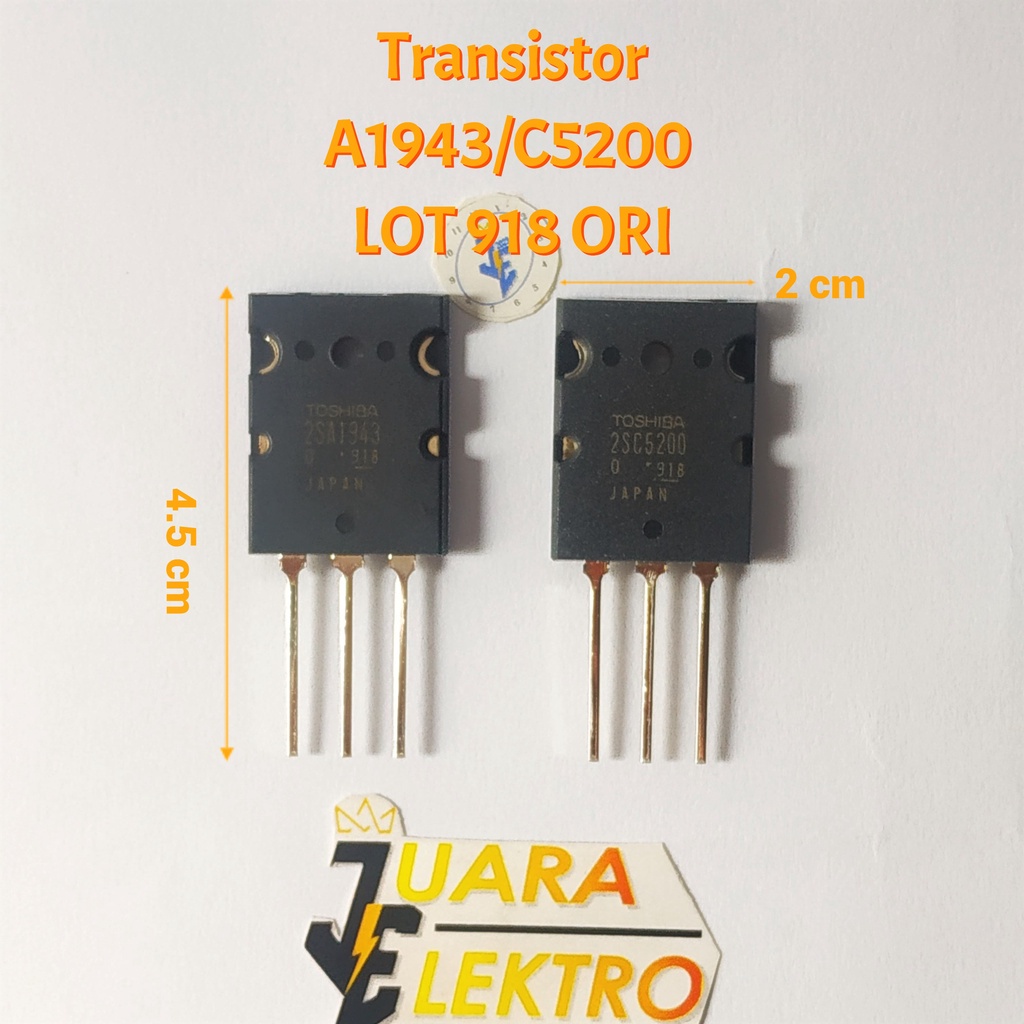 Toshiba A1943/C5200 LOT 918 Transistor ORIGINAL/ORIGINAL (1 SET ...