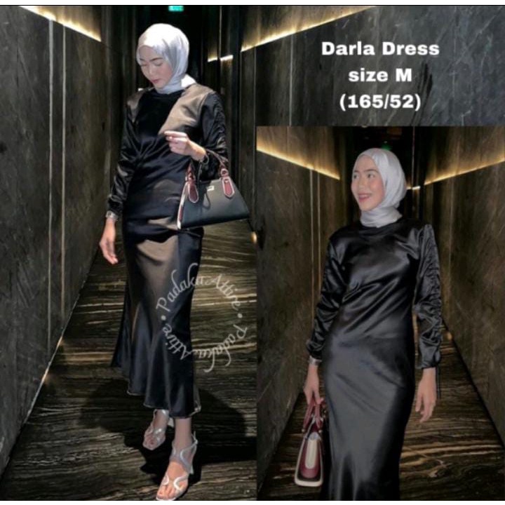 Best Selling!! BUSANA - DARLA SILK SATIN DRESS - PREMIUM VELVET SATIN ...