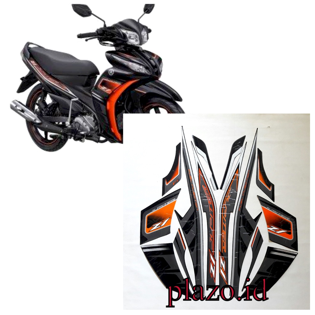 Motorcycle body sticker yamaha jupiter z1 2015 full black striping ...