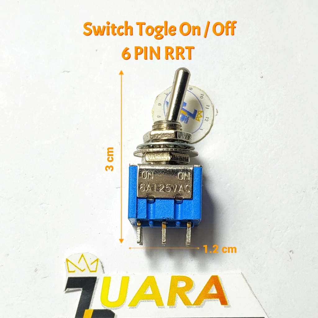 Switch Togle On / Off 6 PIN RRT | 6 Pin Mini Togle Switch On Off RRT ...