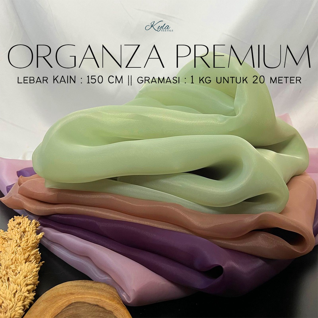 1/2 METER PREMIUM PLAIN ORGANZA FABRIC/ PREMIUM ORGANZA SILK | Shopee ...