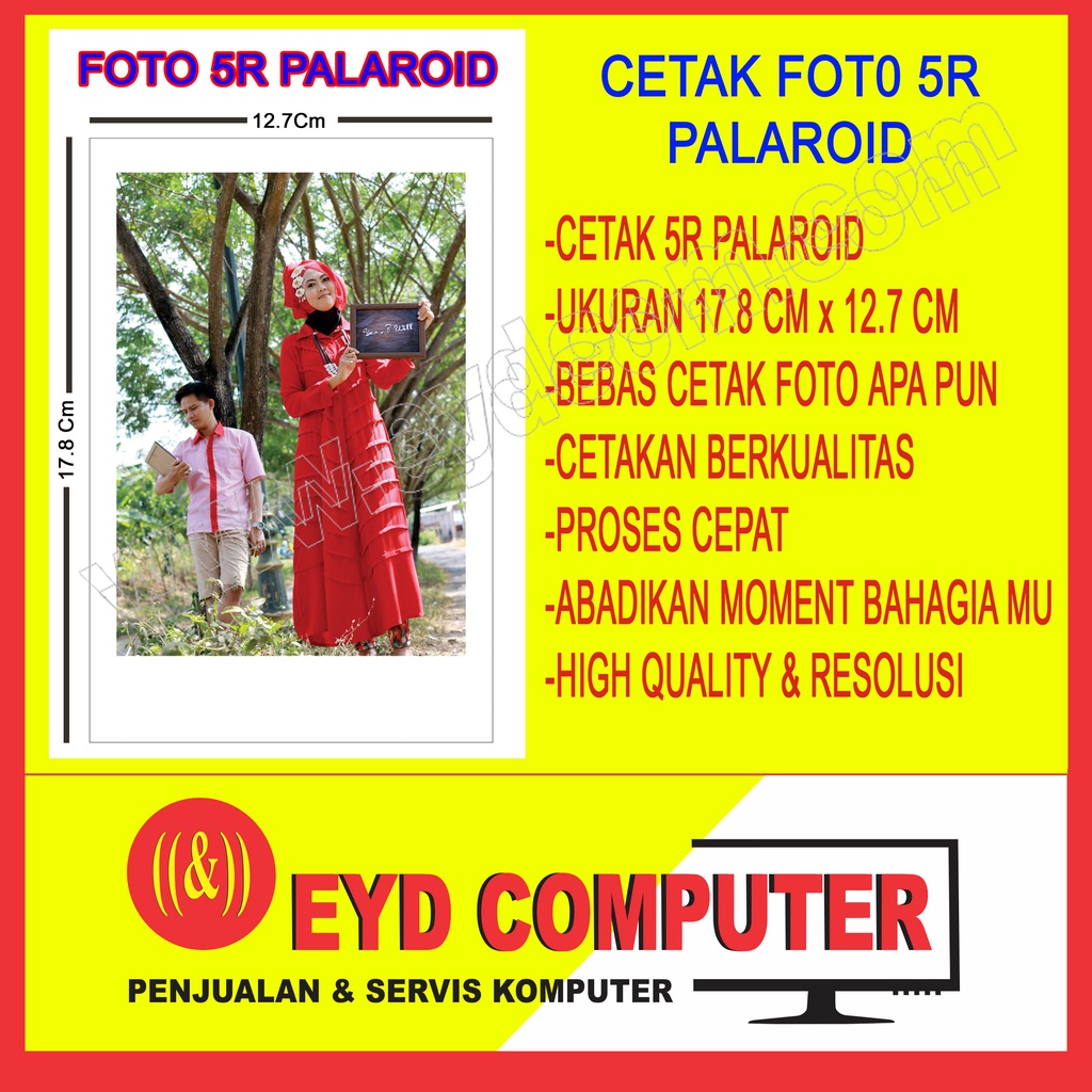 Print Photos 5R POLAROID COSTUM GLOSSY PHOTO Size 5R PALAROIT | Shopee ...