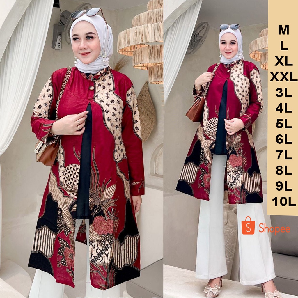 Couple Clothes Tunic Big Size - Size M L XL XXL 3L 4L 5L 10L - Jumbo Batik Tunic Tops - Elif ...