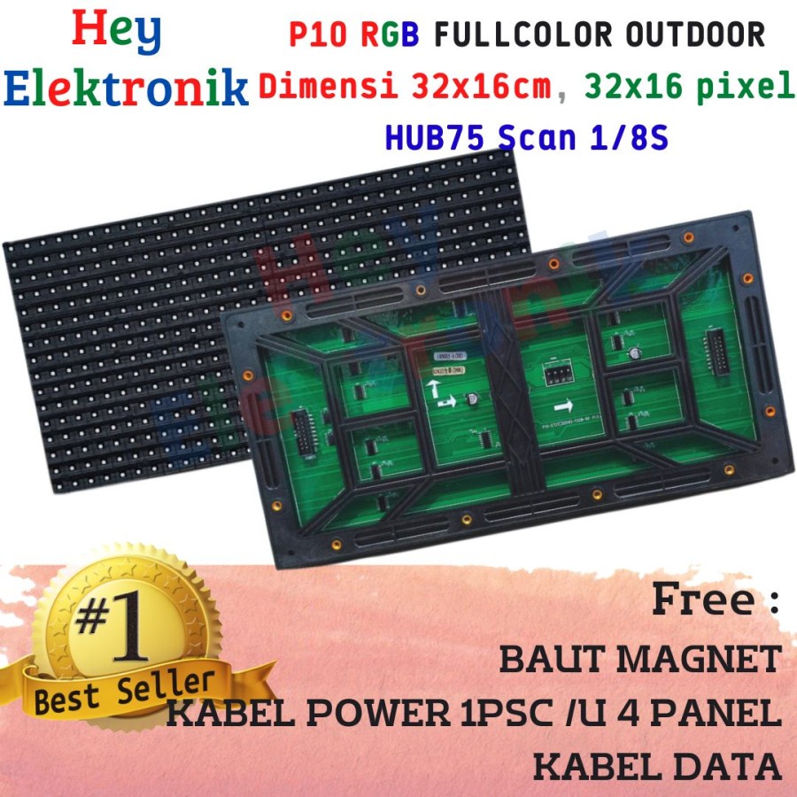 P10 RGB LED Module Panel FULL outdoor Scan 1/8 FULL COLOR SMD (G ...