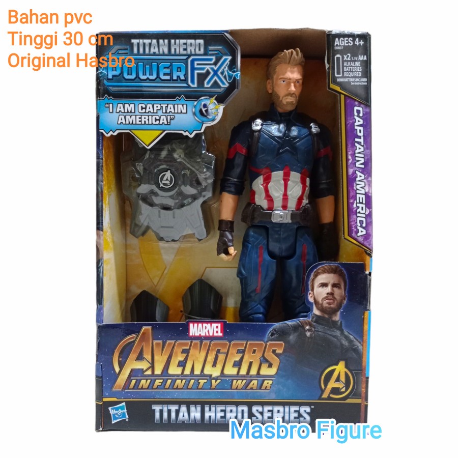 Hasbro marvel avenger infinity war CAPTAIN AMERICA titan hero power fx ...