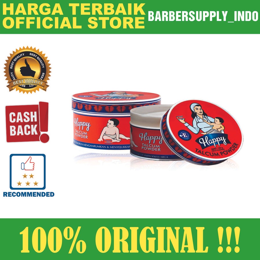 Happy Talcum Powder 150 Gram Original Hair Shaving Powder | Shopee Malaysia