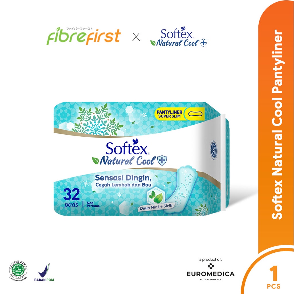 Pantyliner Softex Natural Cool+32 pads (1Pcs) | Shopee Malaysia