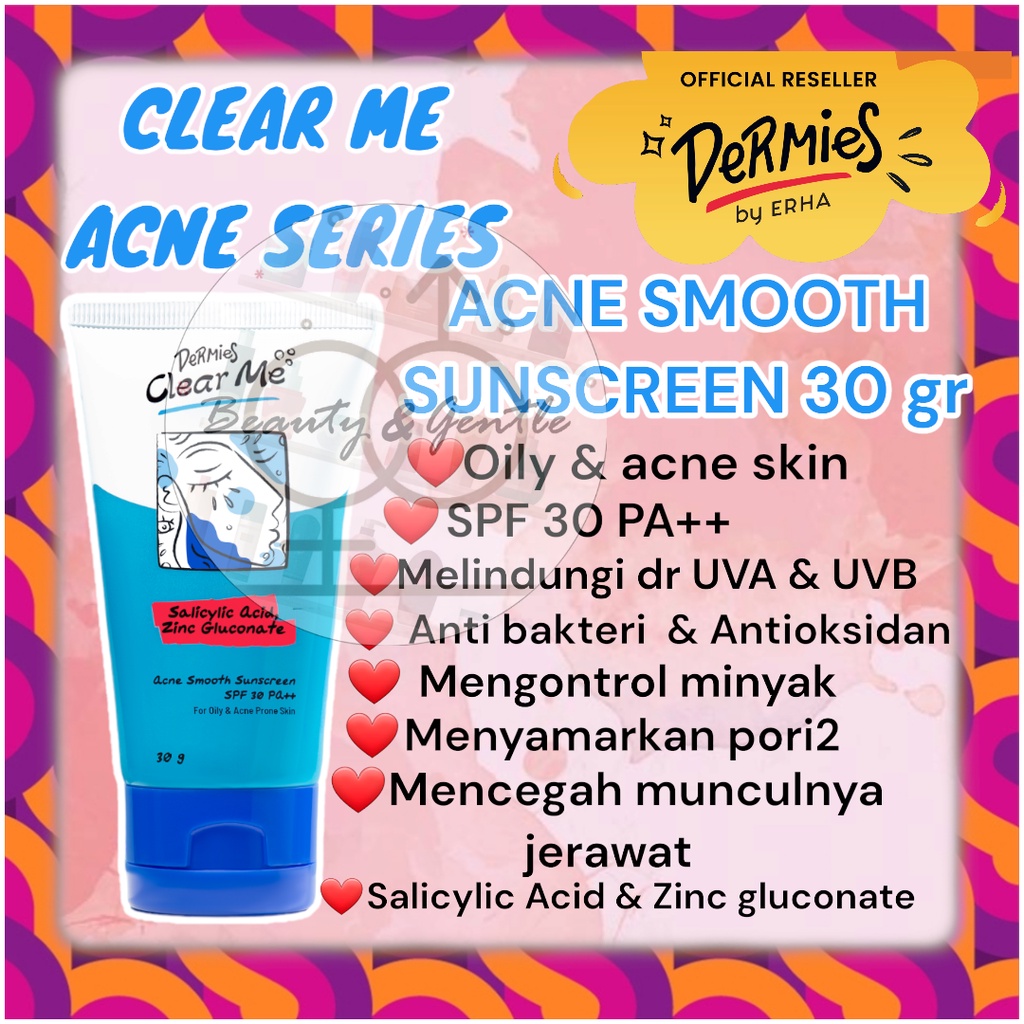 Dermies Clear Me Acne Sunscreen SPF 30pa+ - Acne Face Sunscreen ...