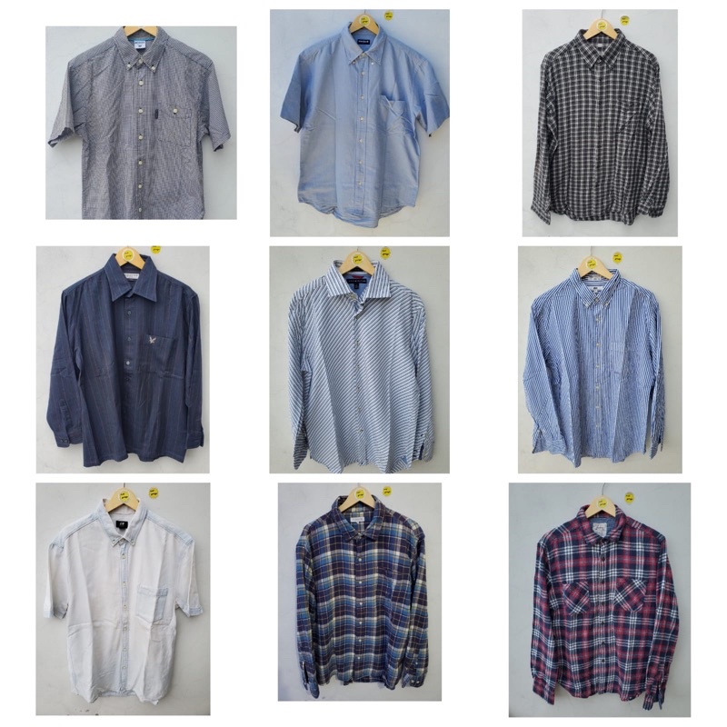 Casual formal flannel shirts, branded second hand quality, well-known ...