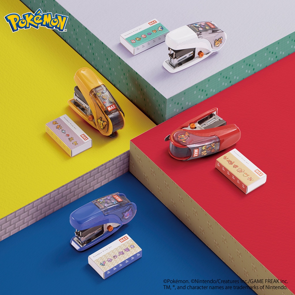 Max Sakuri Stapler Pokemon Pixelated Pikachu Charizard Eevee Gengar ...