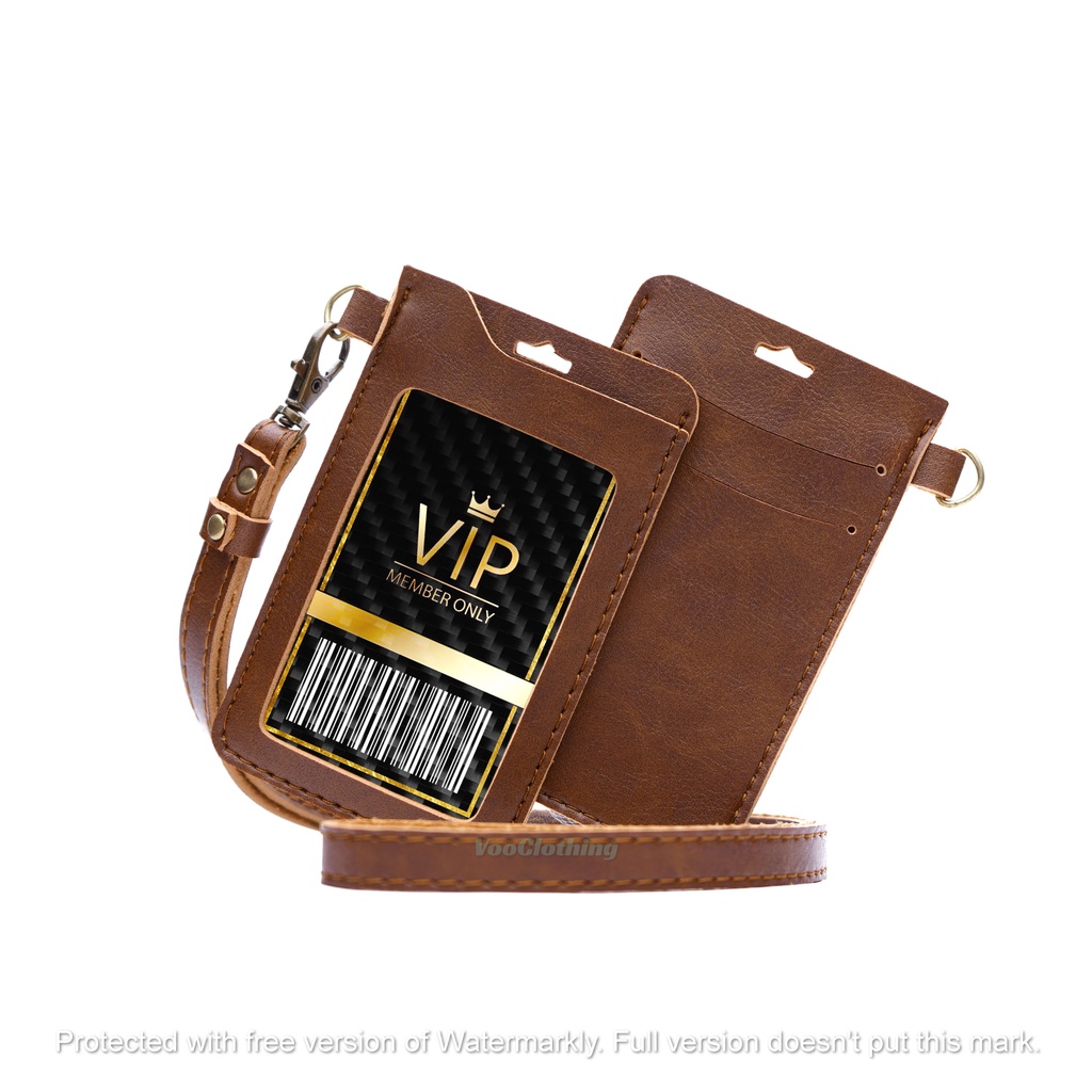 Name Tag Id Card Id Card Name Tag Leather Lanyard Id Card Custom ...