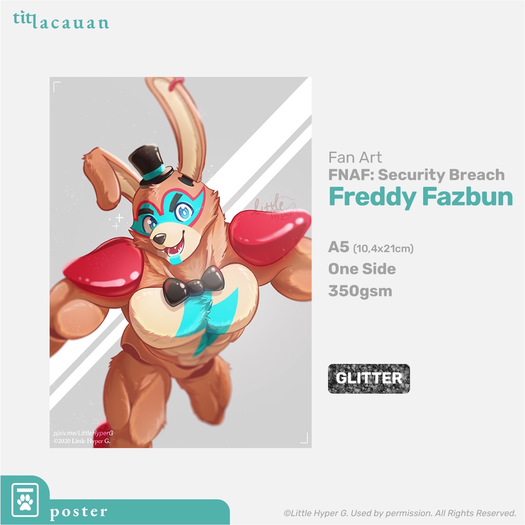 Fnaf Glamrock Freddy Fazbear / Freddy Fazbun Art Print Poster | Shopee ...