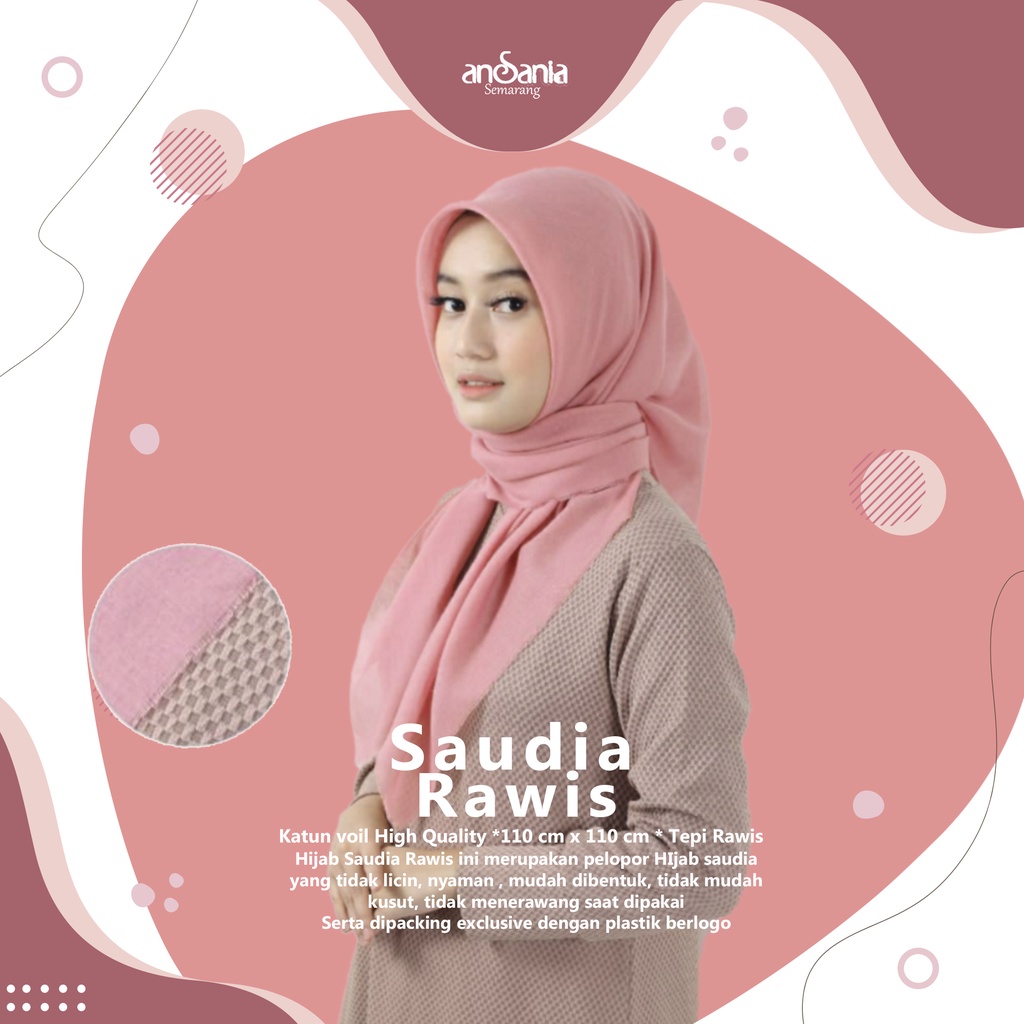 Saudia Rawis Plain Rectangular Hijab Original Ansania Veil Hijab Part 1 ...
