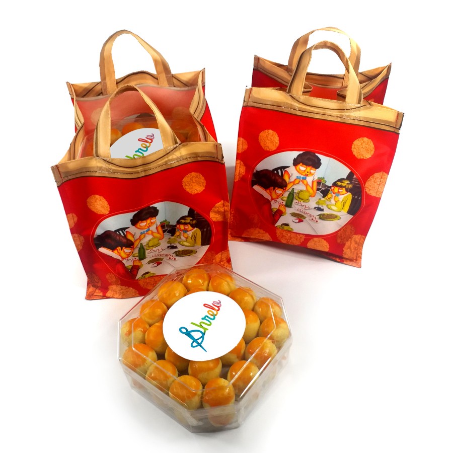 PUTIH Dry Cake Bag Hampers Nastar Kastangel pouch snow white ONDE ...