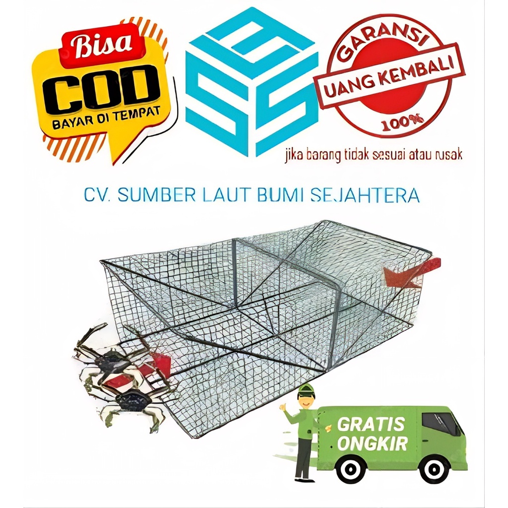 Sentec crab bug net 48x31x18 wire 3.4 best quality waterproof sea up to ...