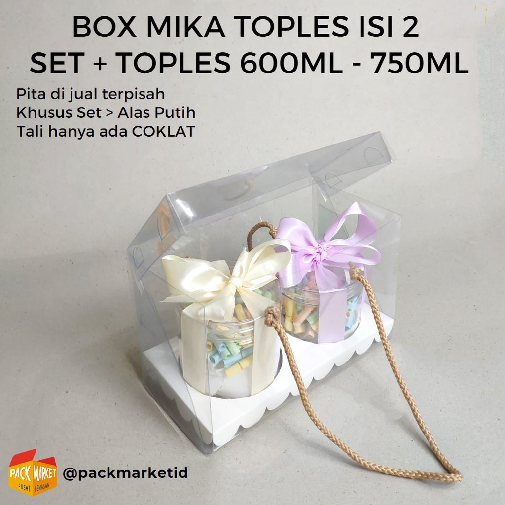 Plain Mica Box contains 2 SET + 600ml - 750ml Jar | Shopee Malaysia