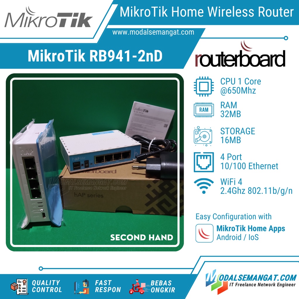 Mikrotik Wireless Router RB941-2nD HAP Lite RB 941 2nD | Shopee Malaysia