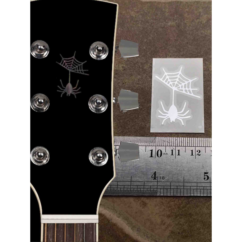 Spider & Web Logo Sticker for Headstock Les Paul Guitar Model Gibson Lp ...