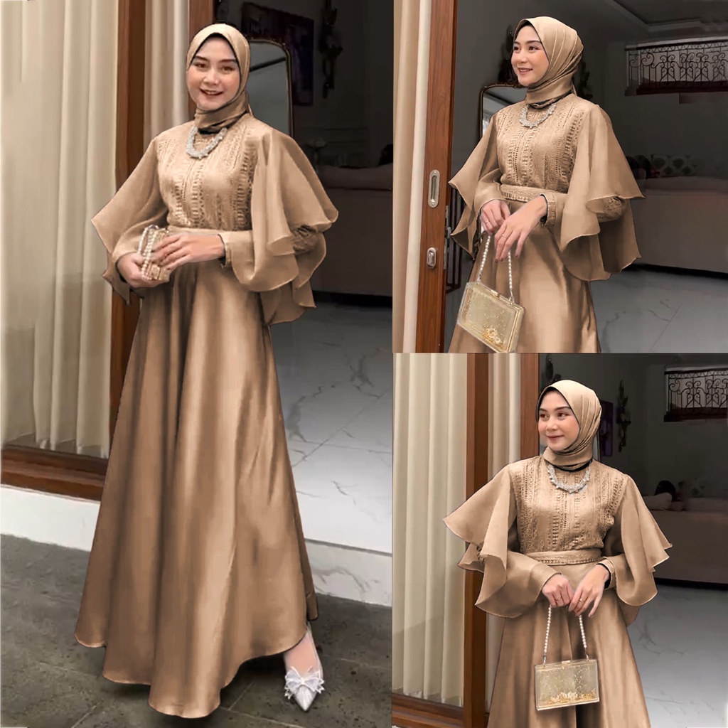 MAXY ALMEERA ML XL XXL GAMIS DRESS | Latest Luxurious Muslim Wedding ...