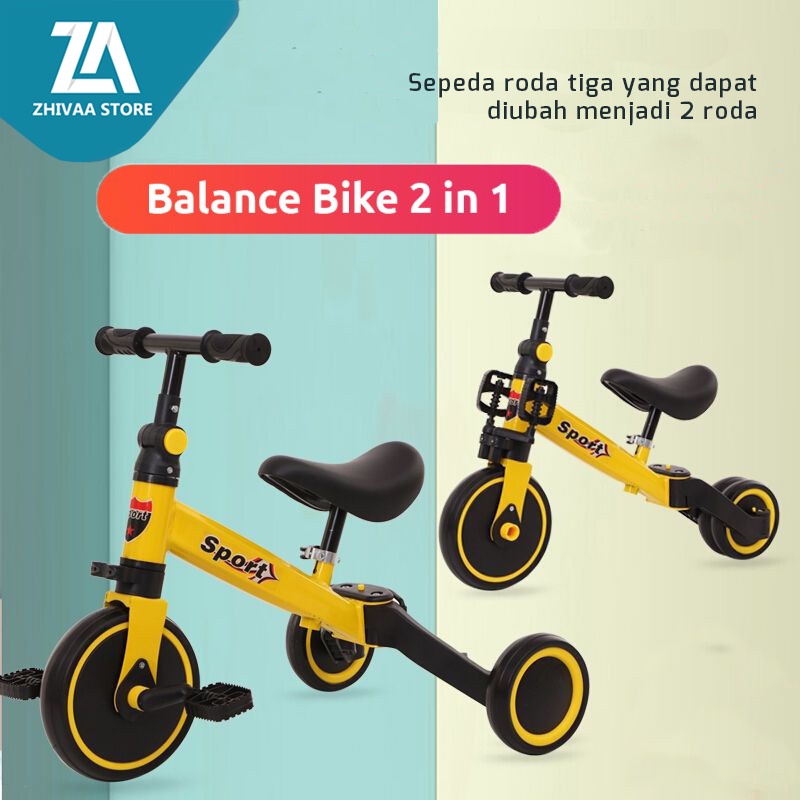 3 Wheel Balance Bike 2in1 Children's Bike Can Become 2 Multifunctional ...