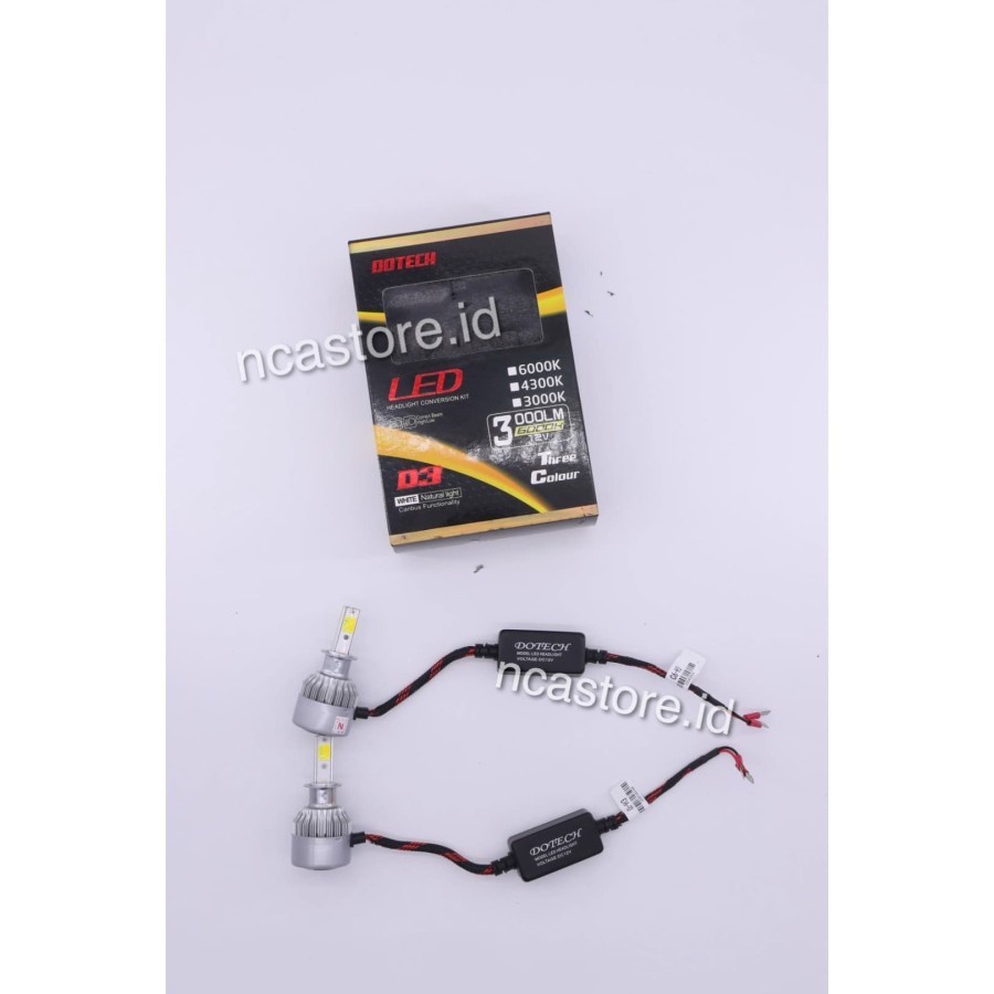 D3 DOTECH LED LIGHT 3COLOURS 3000K/4800K/6000K CAR FOGLIGHT H3 | Shopee ...