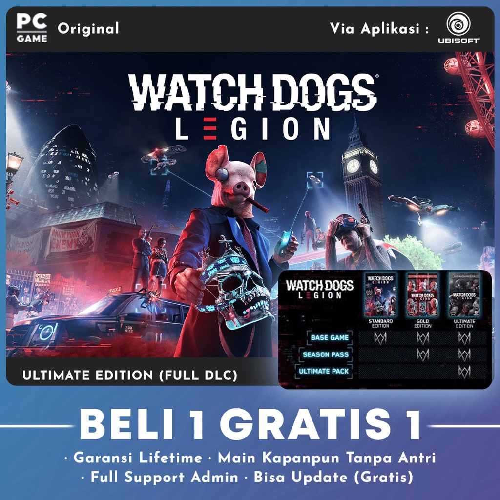 Watch Dogs Legion ULTIMATE EDITION ORIGINAL PC | Shopee Malaysia