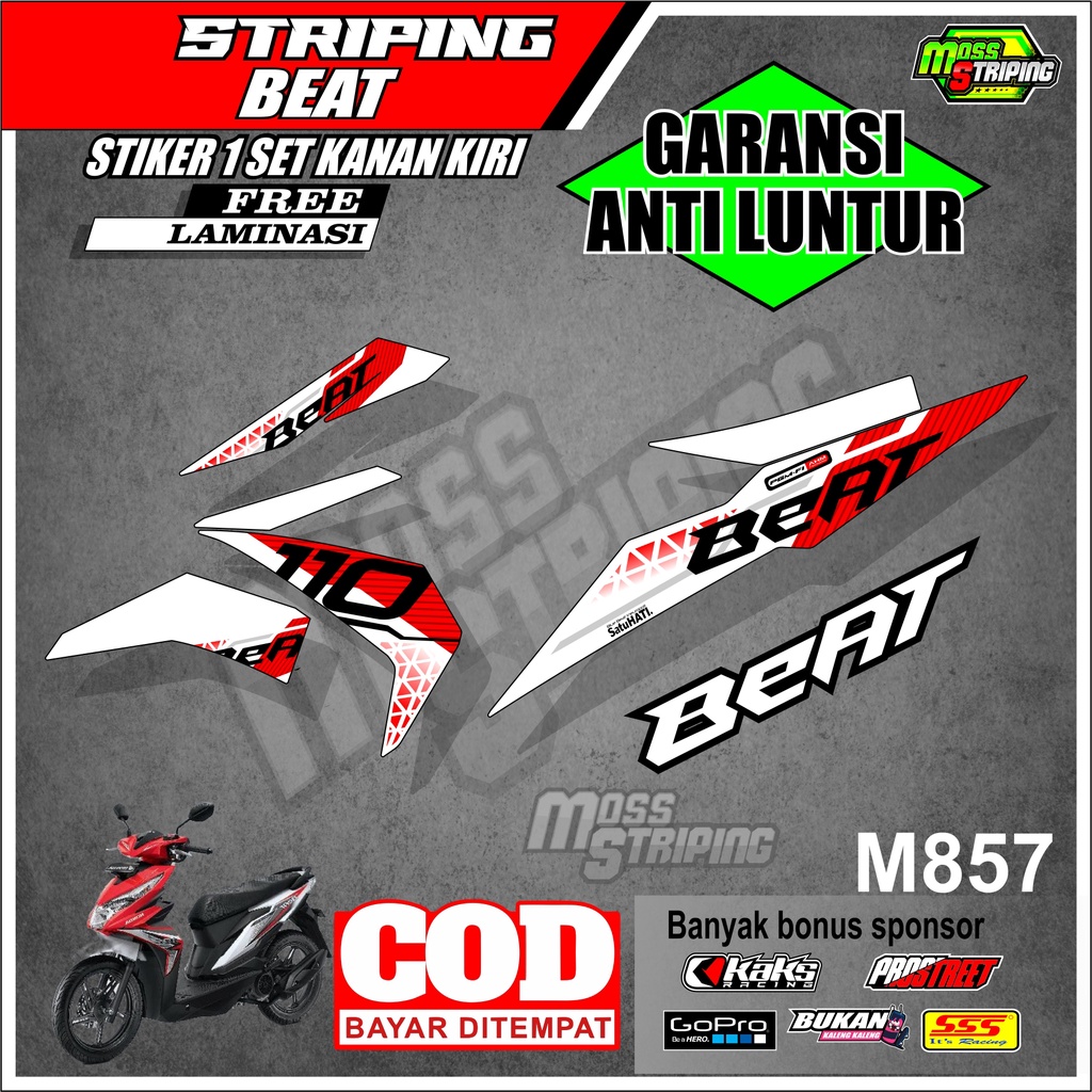 REPLIKA Sticker Striping Motorcycle Honda Beat Esp Street Fi New 2016 ...