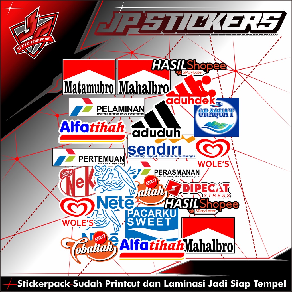 Parodi BRAND STICKER SET | Stickerpack | Lamination | Outdoor/indor ...
