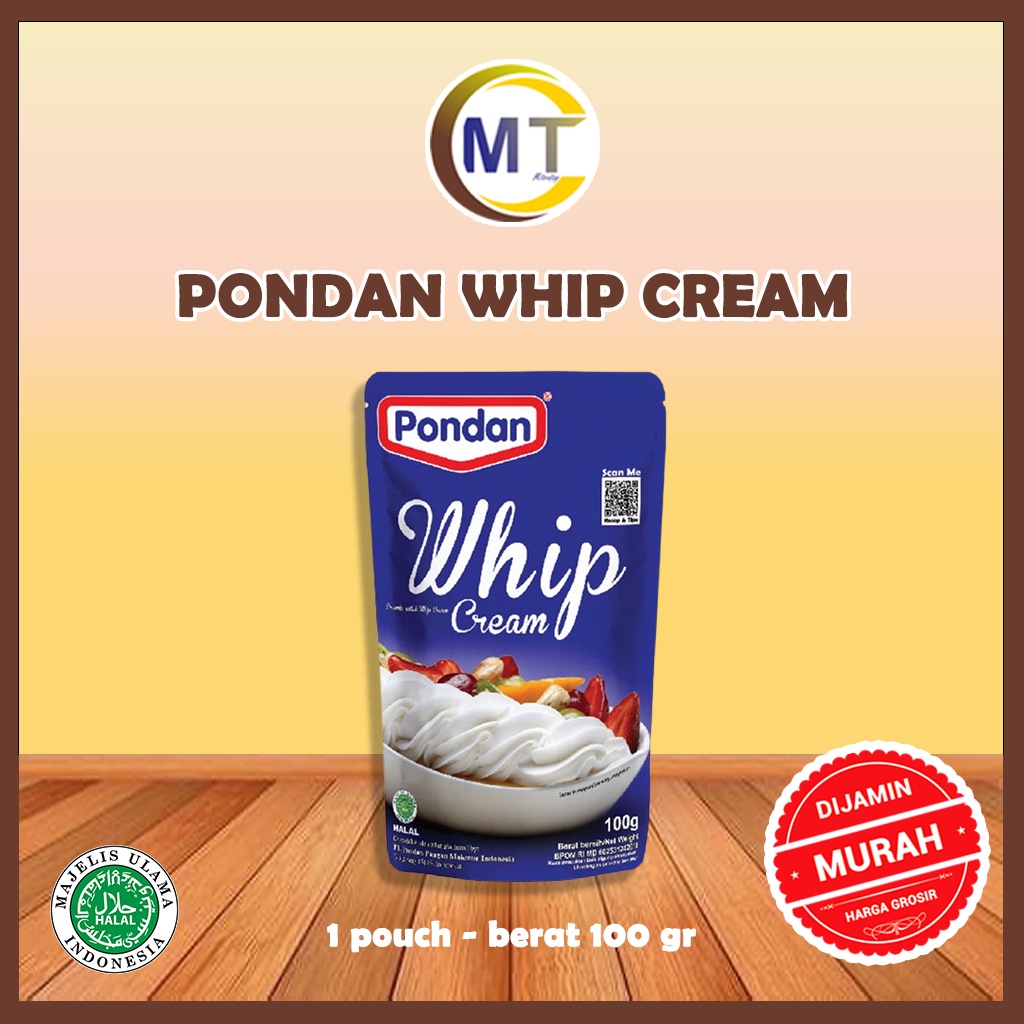 Pondan Whip Cream 100gram Instant Whip Cream Powder Pondan Whip Cream ...