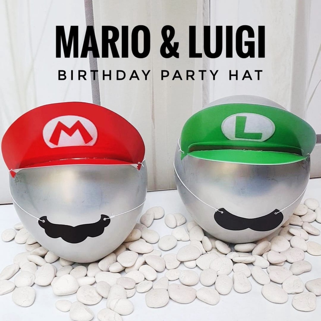 Mario Bros Topi Hat Party Peach Luigi Crown Birthday Party Crown ...