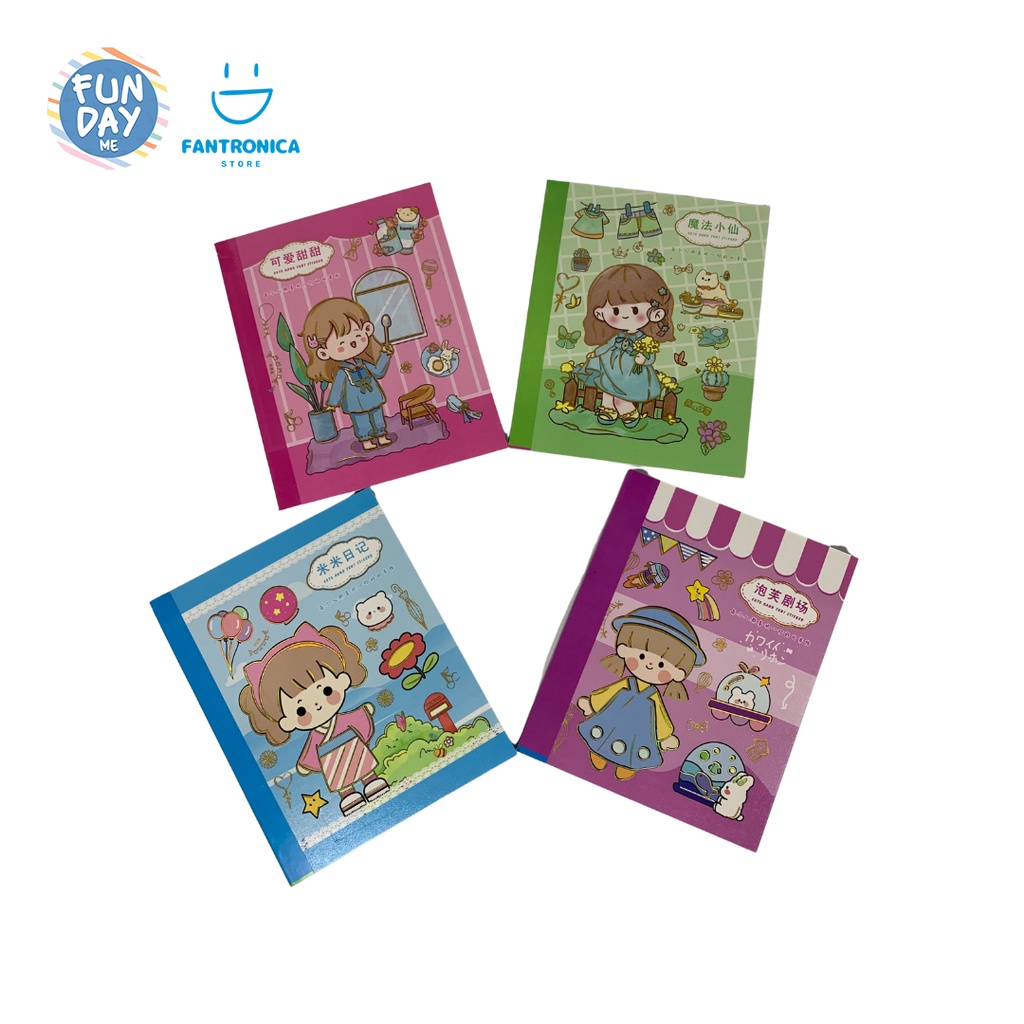 Mini Book Sticker/Girl Character Hologram Book Sticker 24 Sheets ...